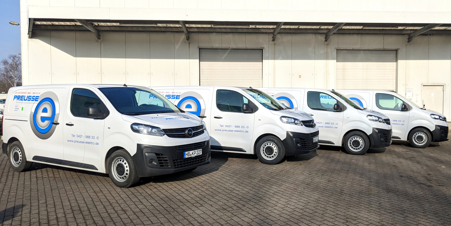 Vier neue Opel Vivaro für unsere Fahrzeugflotte | Preusse Elektro